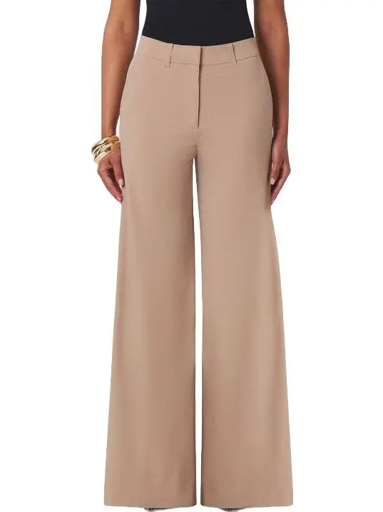 WILLIAMS ATHLETIC CLUB Toni Wide Leg Performance Pants - Sand