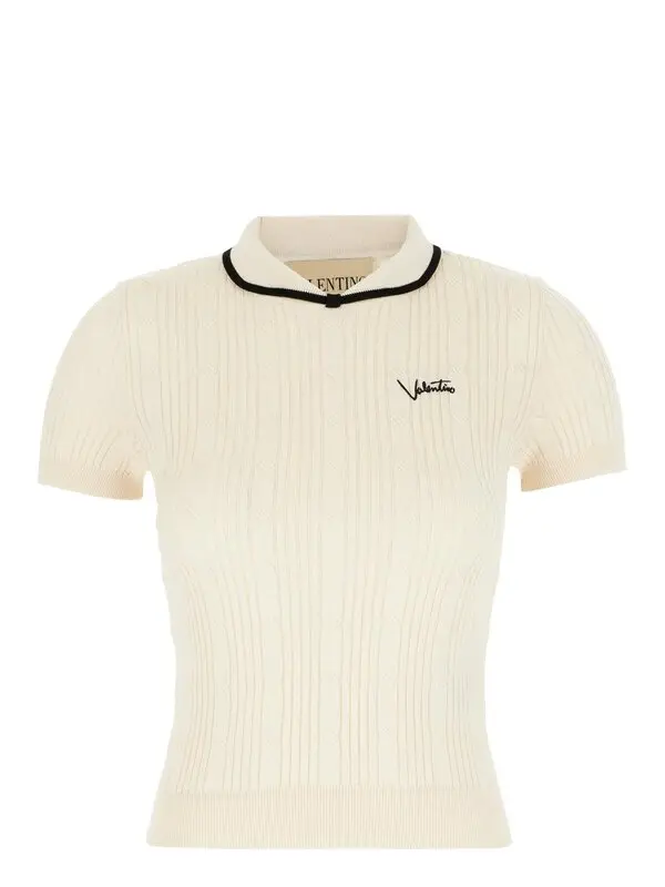 Valentino Garavani Ribbed Knit Polo - Multicolor