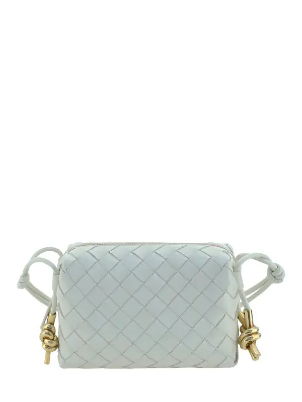 Bottega Veneta Loop Leather Shoulder Bag - White