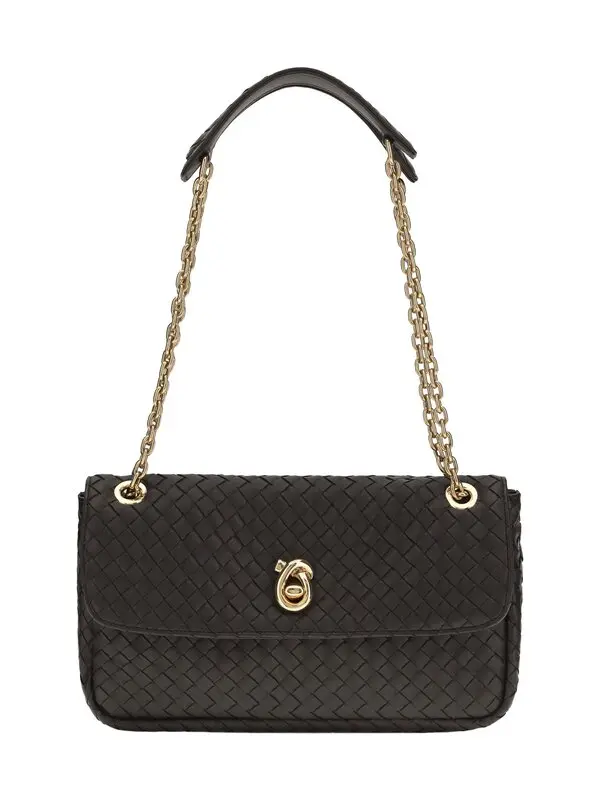 Bottega Veneta Intrecciato Shoulder Bag - Brown