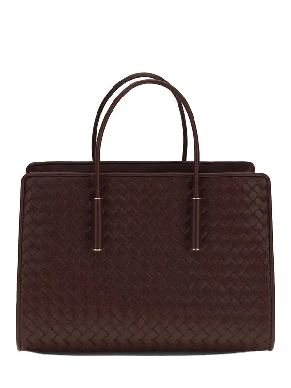 Bottega Veneta Barbara Leather Tote Bag - Brown