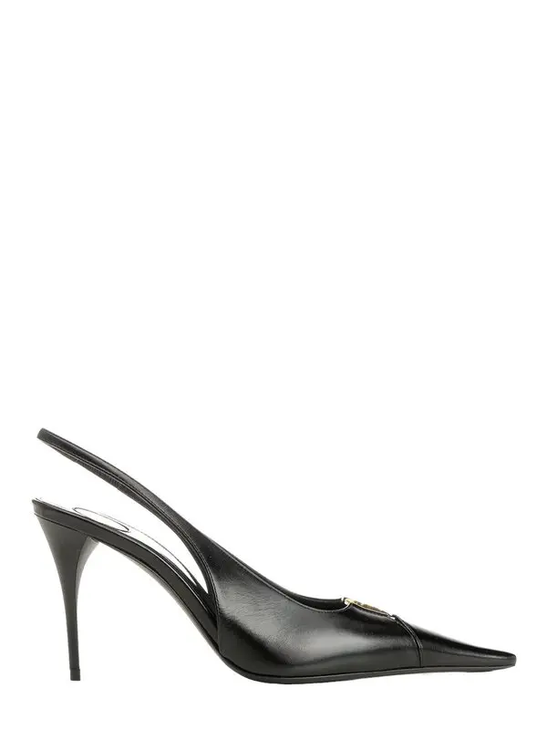 Saint Laurent Babylone 90 Slingback Pumps - Black