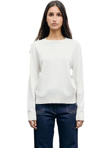 Gerard Darel Bara Long Sleeve Crewneck T-shirt - Ecru
