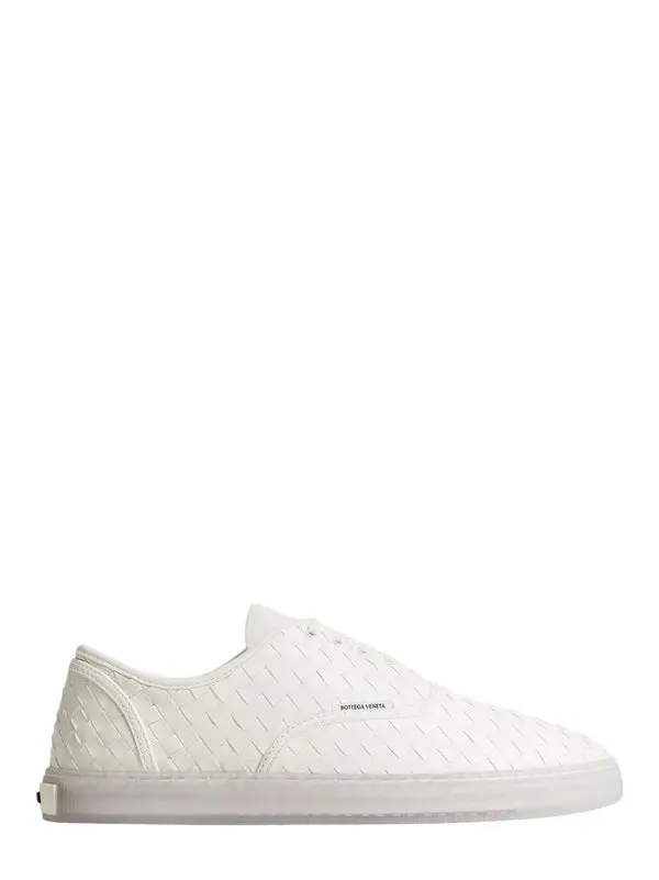 Bottega Veneta Woven Leather Low Top Sneakers - White
