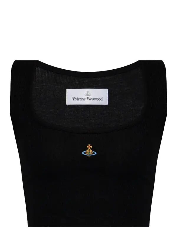 VIVIENNE WESTWOOD Cropped Rib Vest - Black