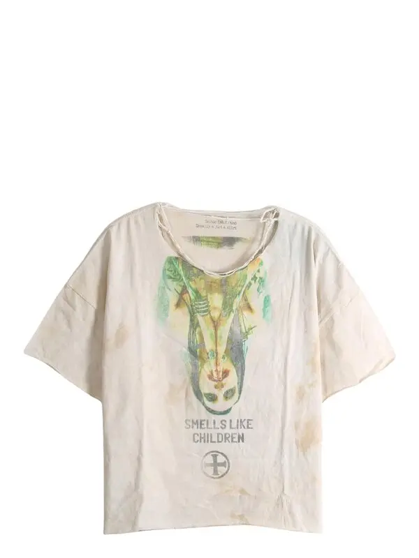 SAITOS Inverted Manson Graphic T-shirt - Cream
