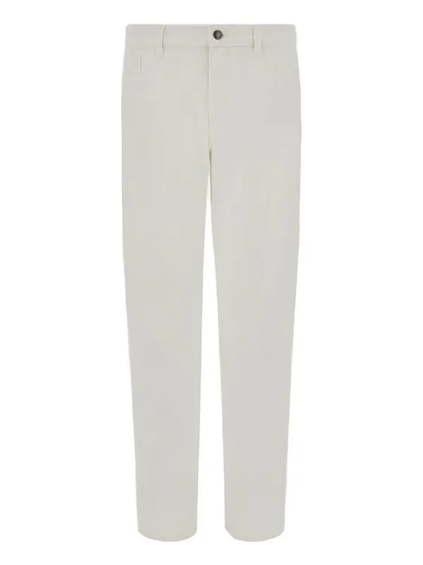 Canali Levante Comfort Denim Regular-fit Jeans - White