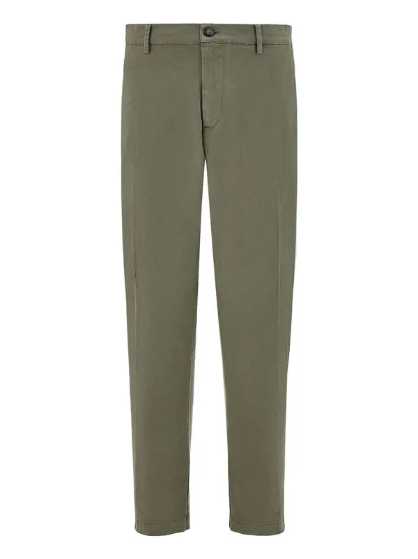 Canali Comfort Cotton Gabardine Chinos - Green