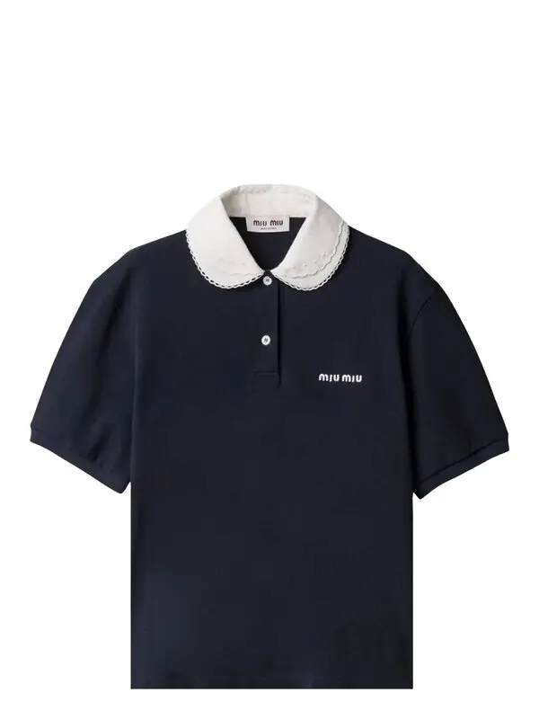 Miu Miu Piquet Polo 'bleu - Blue