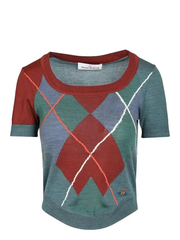 VIVIENNE WESTWOOD Argyle Bodice Tee - Multicolor