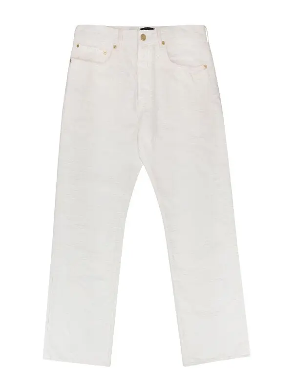 PURPLE BRAND Jacquard Straight Jeans - Cream