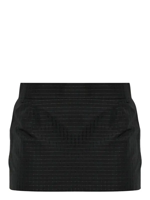 VIVIENNE WESTWOOD Tailored Mini Skirt With Striped Texture - Black