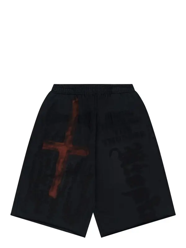 TRAVIS SCOTT Graphic Print Shorts - Black