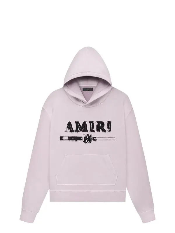 Amiri Ma Bar Appliqué Hoodie - Pink