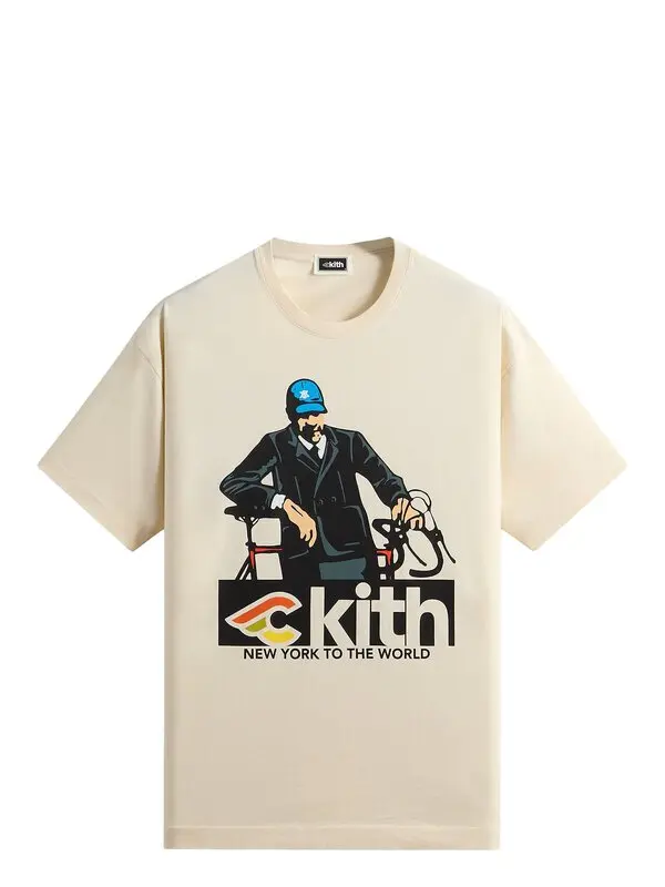 Kith For Cinelli Italo Lupi Tee 'sandrift - Cream