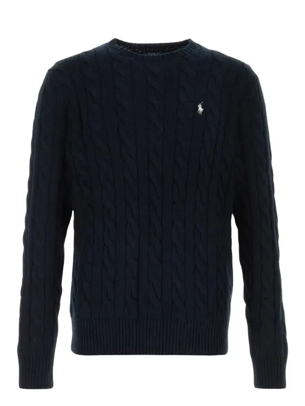 Polo Ralph Lauren Long-sleeve Cable Knit Crewneck Sweater - Blue