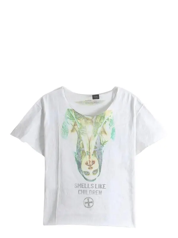 SAITOS Inverted Graphic T-shirt - White