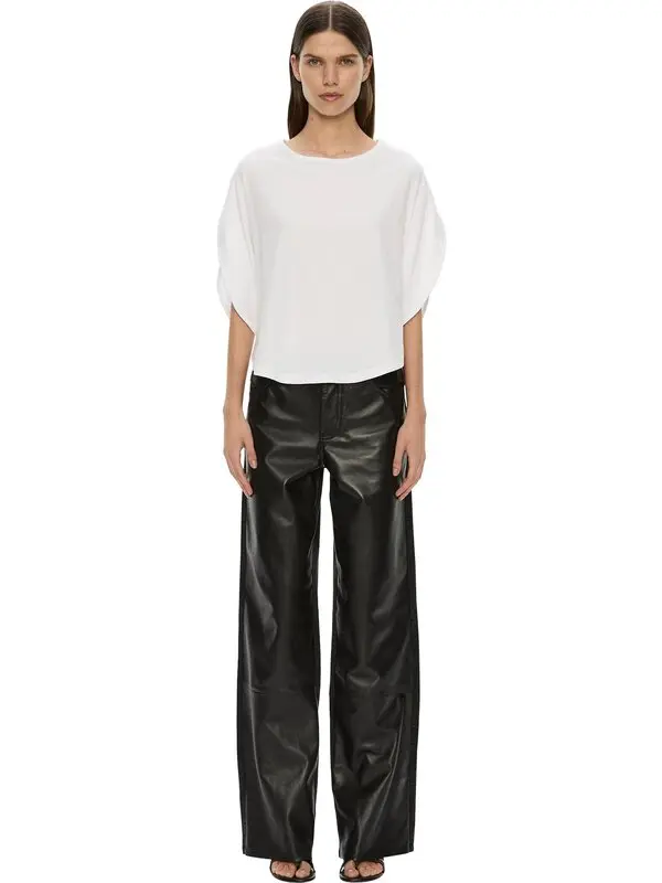 Christopher Esber Troy Deconstructed Leather Jean - Black