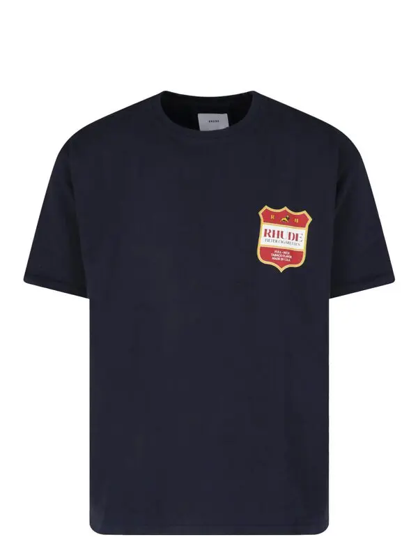 Rhude Graphic Patch Cotton T-shirt - Black