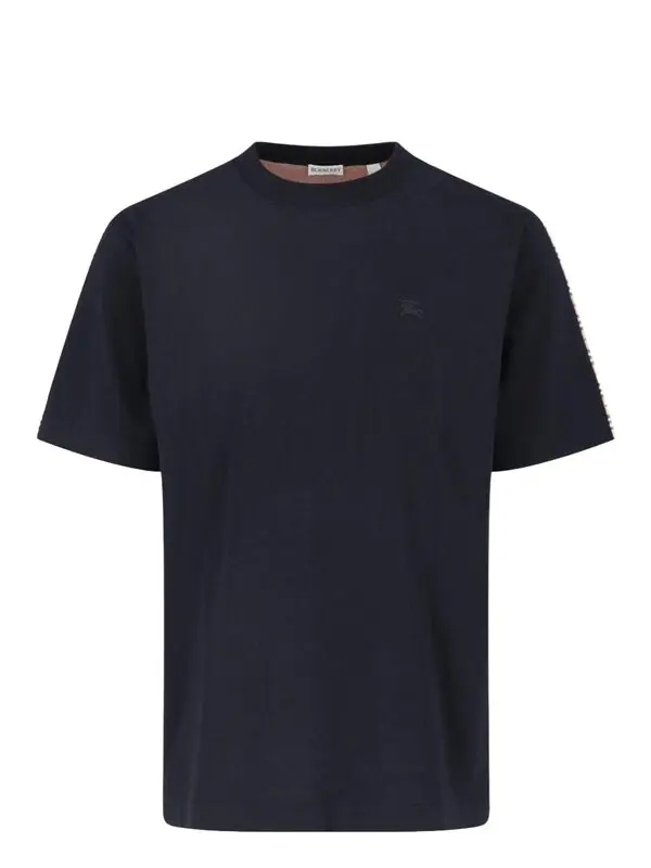 Burberry Cotton T-shirt With Logo Detail - Black