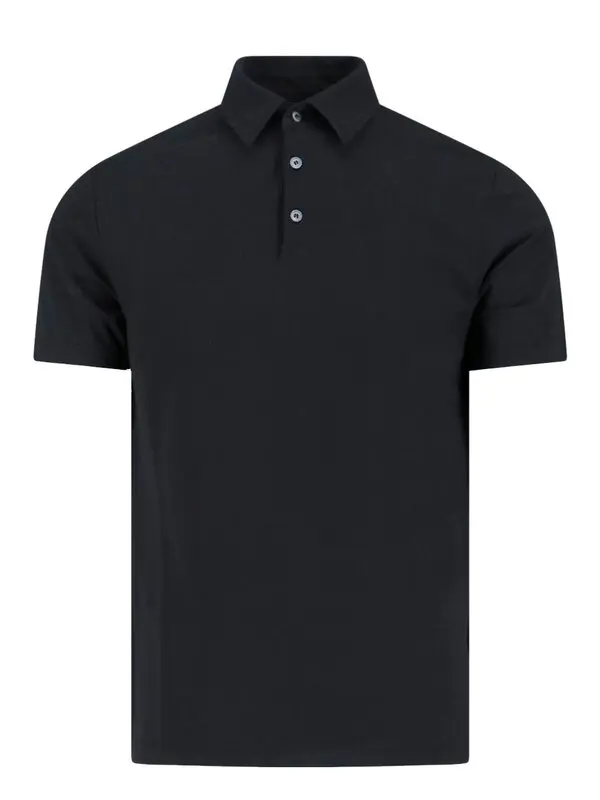 ZANONE Short Sleeve Polo Shirt - Black