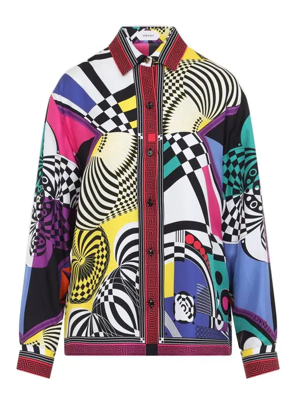 Versace Casual Silk Scarf-style Shirt - Multicolour