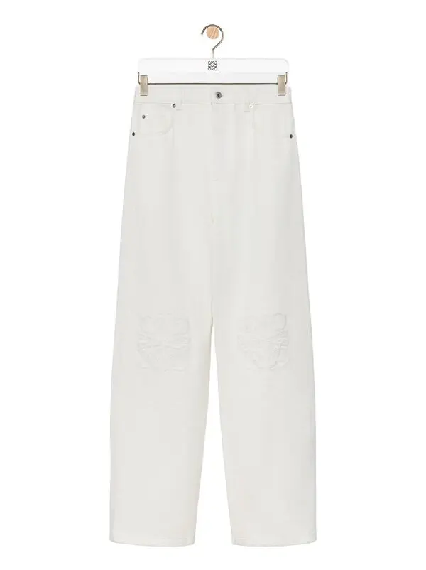 Loewe Anagram Relaxed Fit Jeans - White