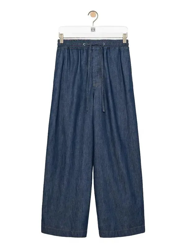 Loewe Drawstring Wide-leg Trousers - Denimblue