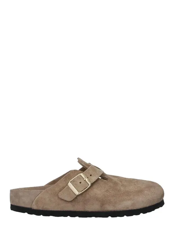 BIRKENSTOCK Suede Clog Mule - Taupe