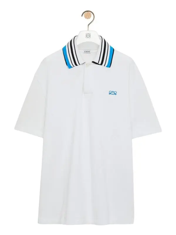 Loewe Embroidered Logo Polo Shirt - White