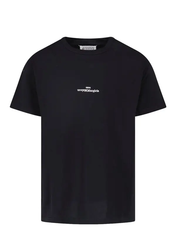 MAISON MARGIELA Logo Crewneck T-shirt - Black