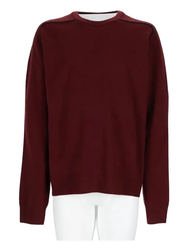 MAISON MARGIELA Wool Crewneck Sweater - Bordeaux
