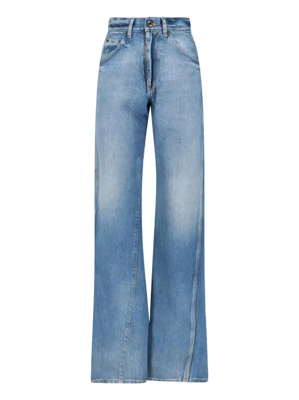 MAISON MARGIELA High-waist Wide-leg Jeans - Blue