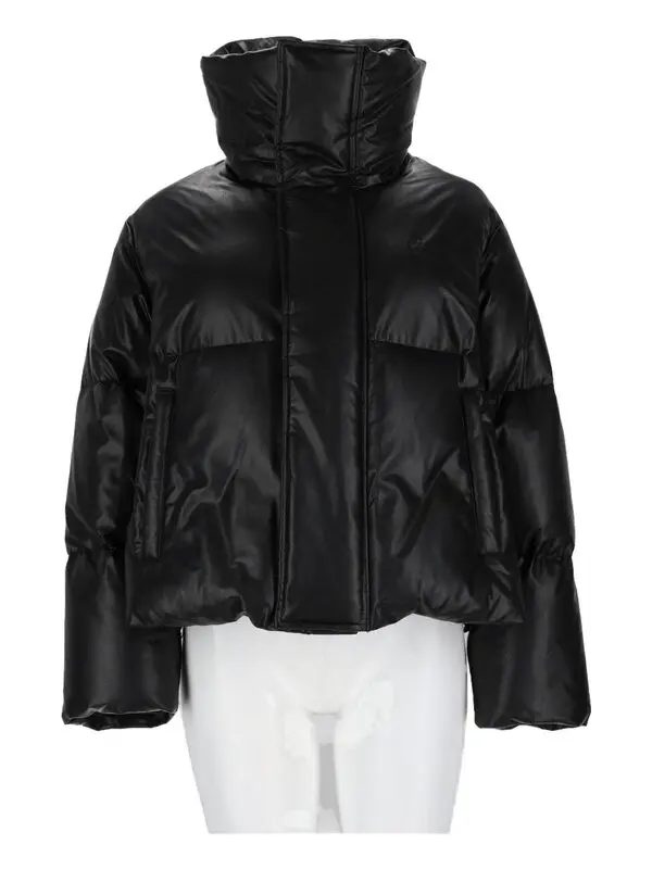 MAISON MARGIELA Cropped High Neck Puffer Jacket - White