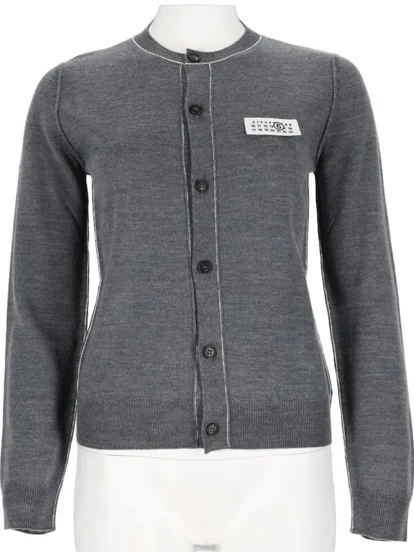 MAISON MARGIELA Button-front Knit Cardigan - Grey
