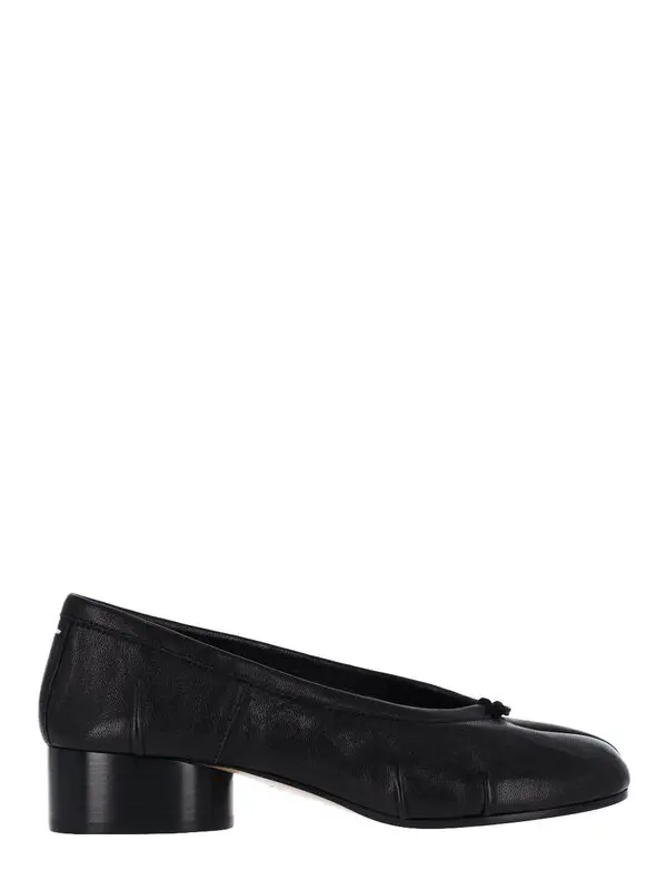 MAISON MARGIELA Leather Split-toe Ballet Flats - Black