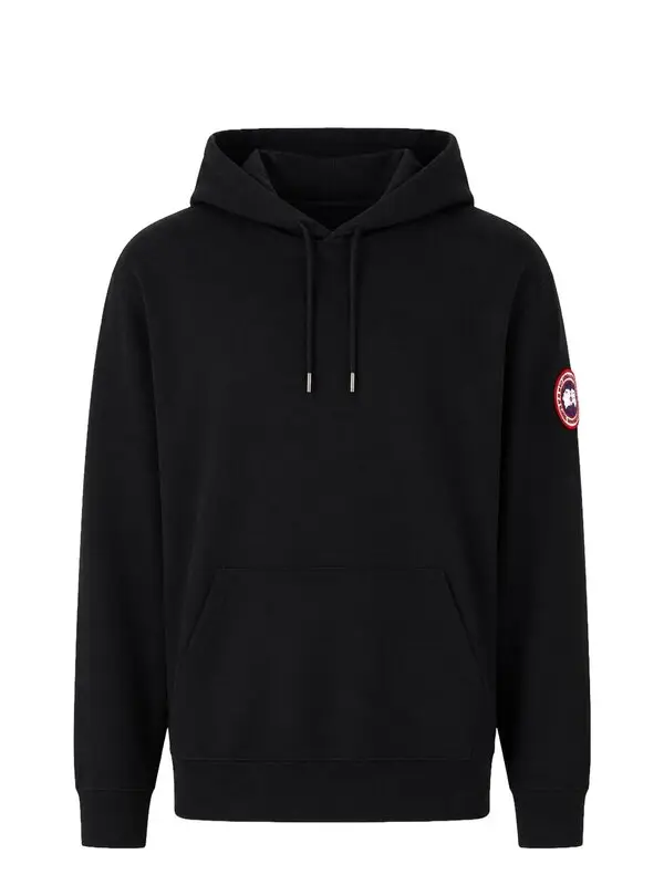 Canada Goose Pullover Hoodie With Logo Patch - Black