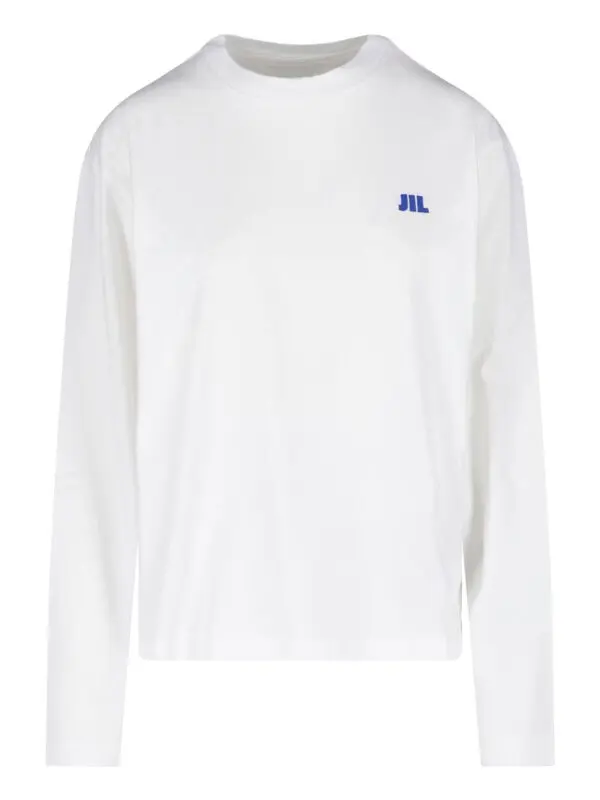 JIL SANDER Long-sleeve Logo T-shirt - White
