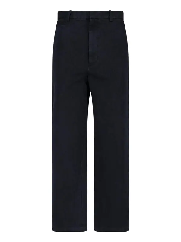 Auralee High-waist Straight-leg Trousers - Black
