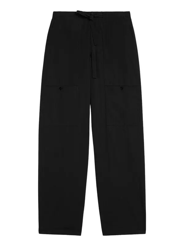 JIL SANDER Cargo Trousers With Drawstring - Black