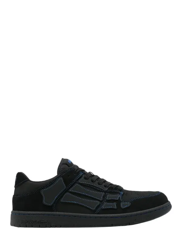 Amiri Suede Sneakers With Bone Appliqués - Nero