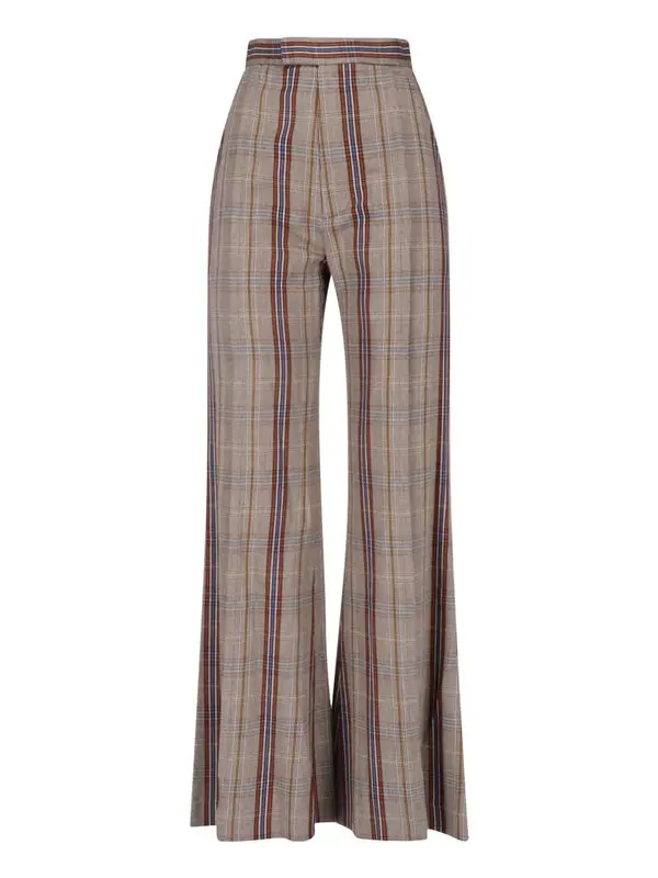 VIVIENNE WESTWOOD Plaid Wide-leg Trousers - Multicolor