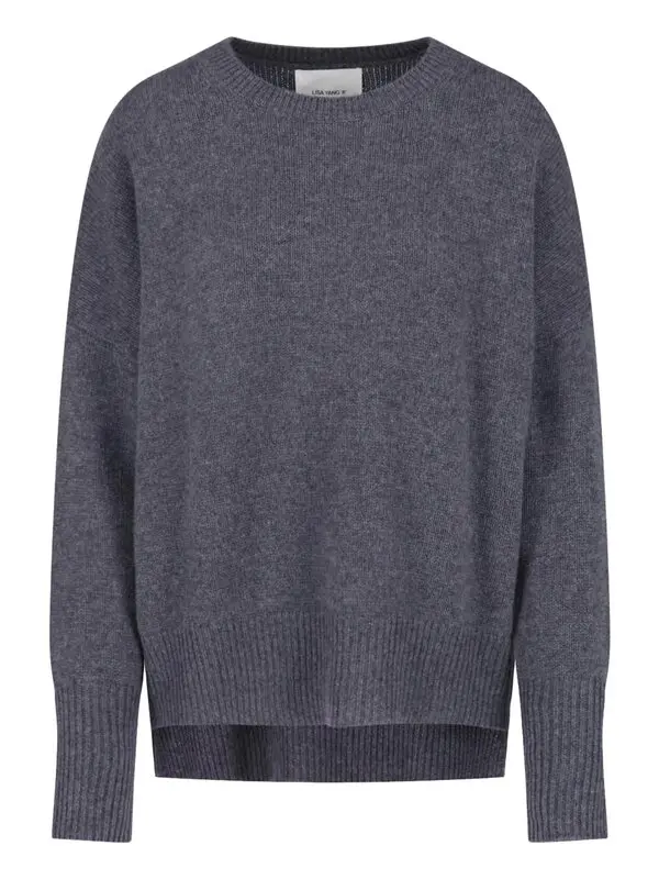 LISA YANG Crewneck Knit Sweater - Grey