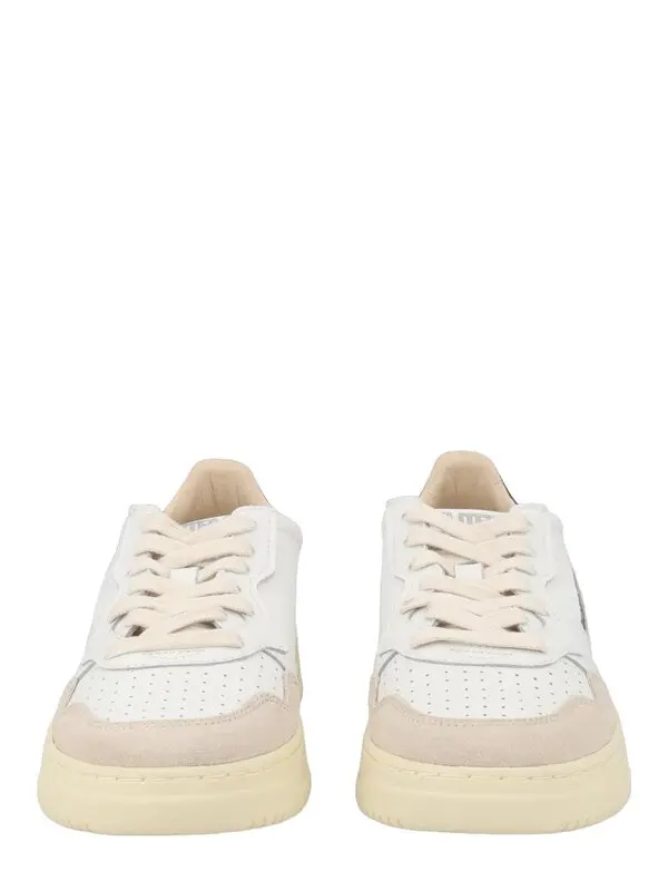 AUTRY Low-top Leather Sneakers With Perforated Detailing - Multicolour