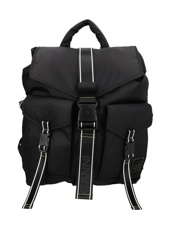 GANNI Canvas Backpack - Black