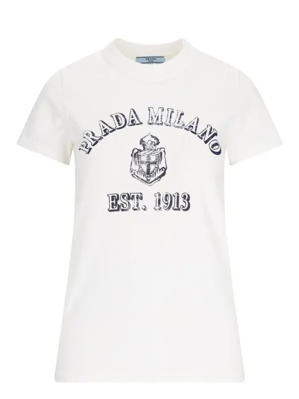 Prada Graphic Cotton T-shirt - White