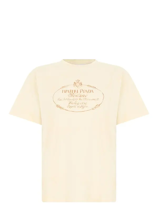 Prada Graphic Cotton T-shirt - Yellow