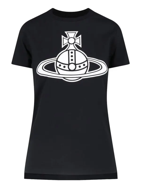 VIVIENNE WESTWOOD Orb Logo Graphic T-shirt - Black