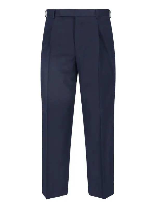 PT TORINO Pleated Straight-leg Dress Pants - Blue