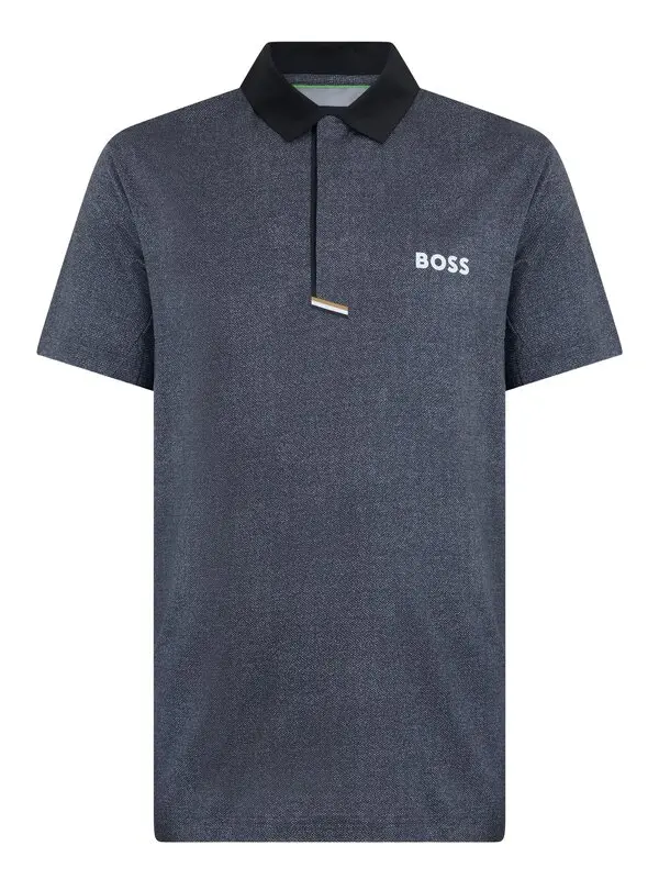 BOSS Soft Breathable Short-sleeve Polo With Discreet Chest Logo - Grey